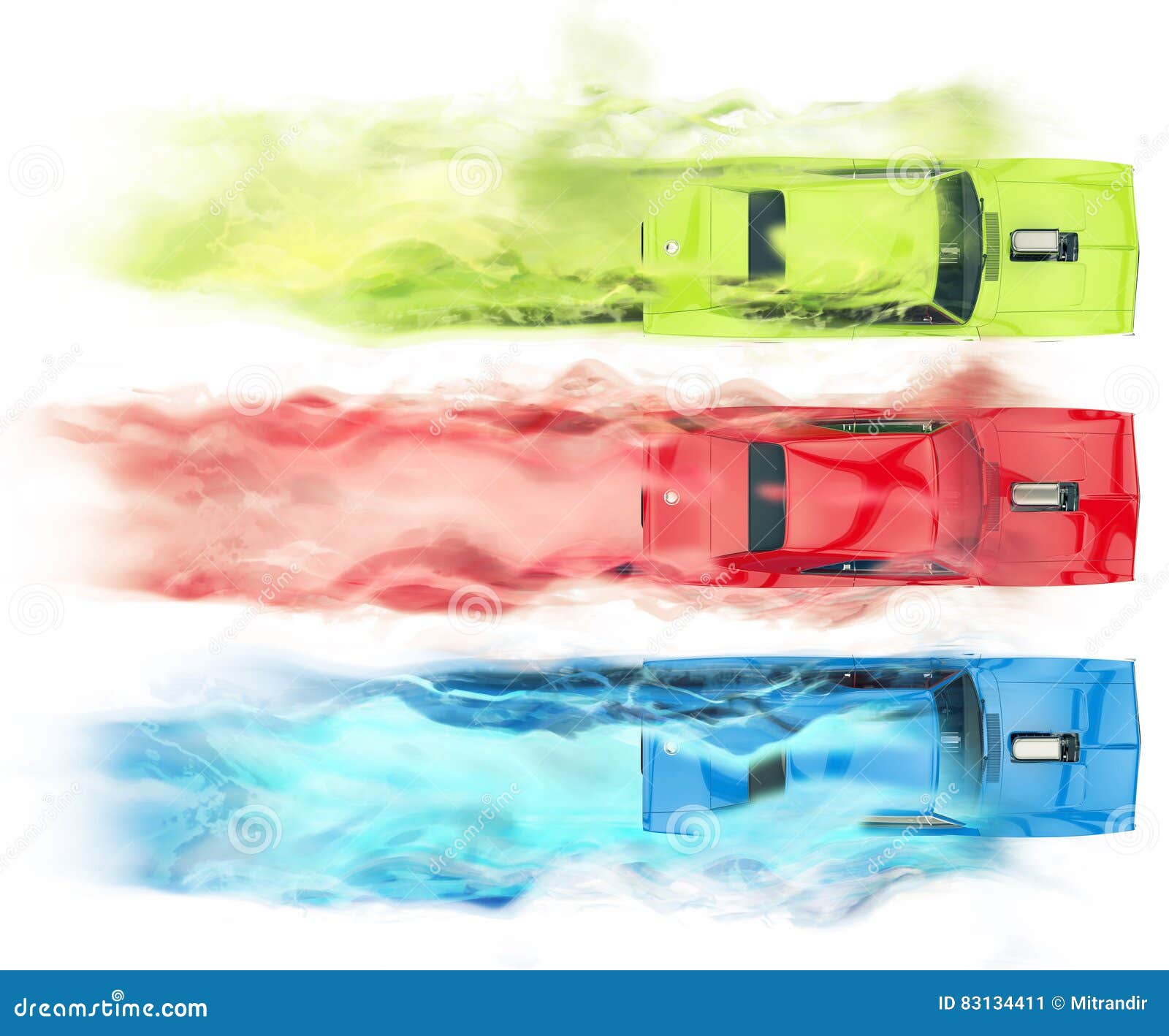 RGB Muscle Cars - Smoke Visual Effect Stock Image | CartoonDealer.com ...