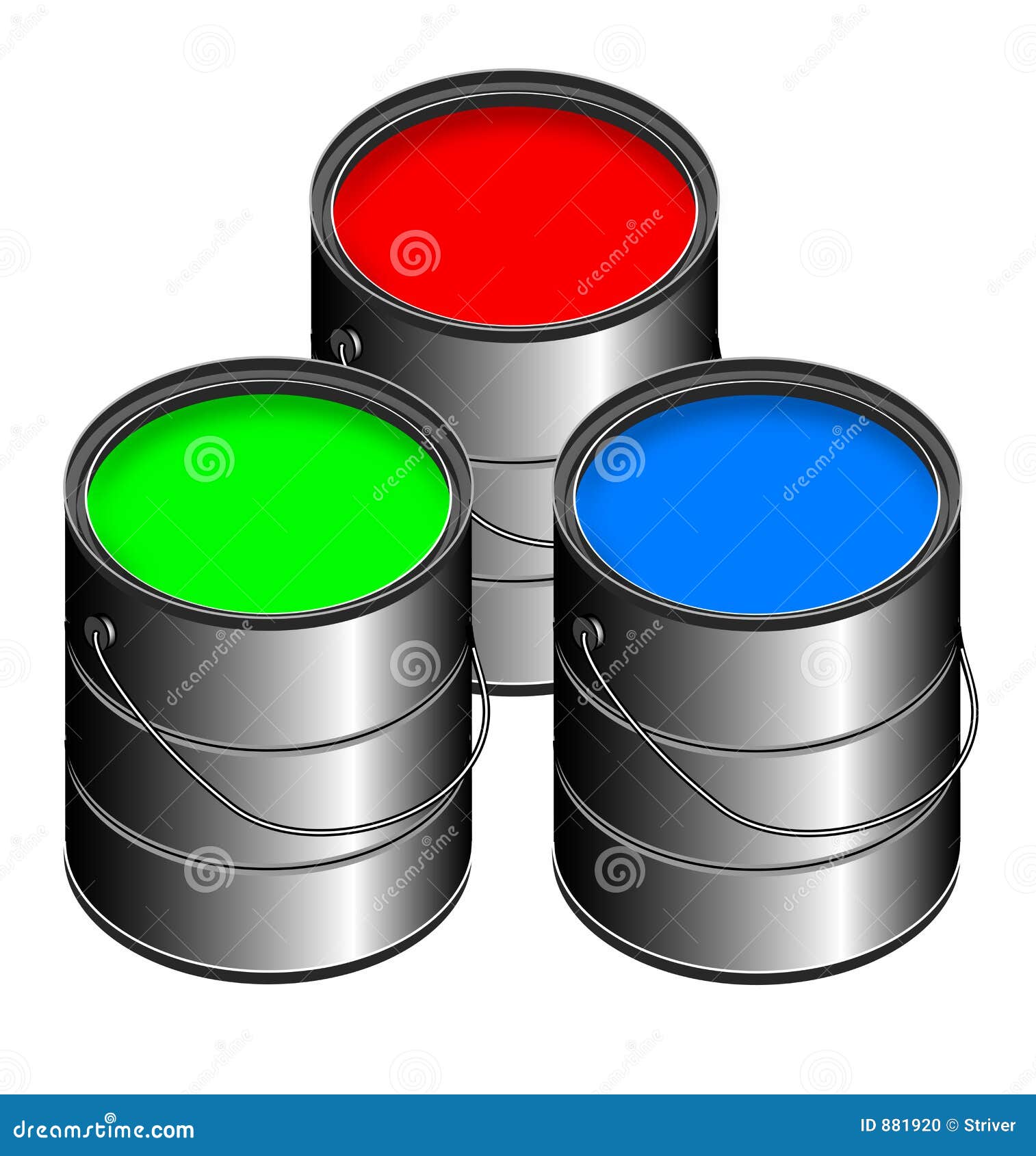 RGB Paint stock illustration. Illustration of bucket, colors - 881920