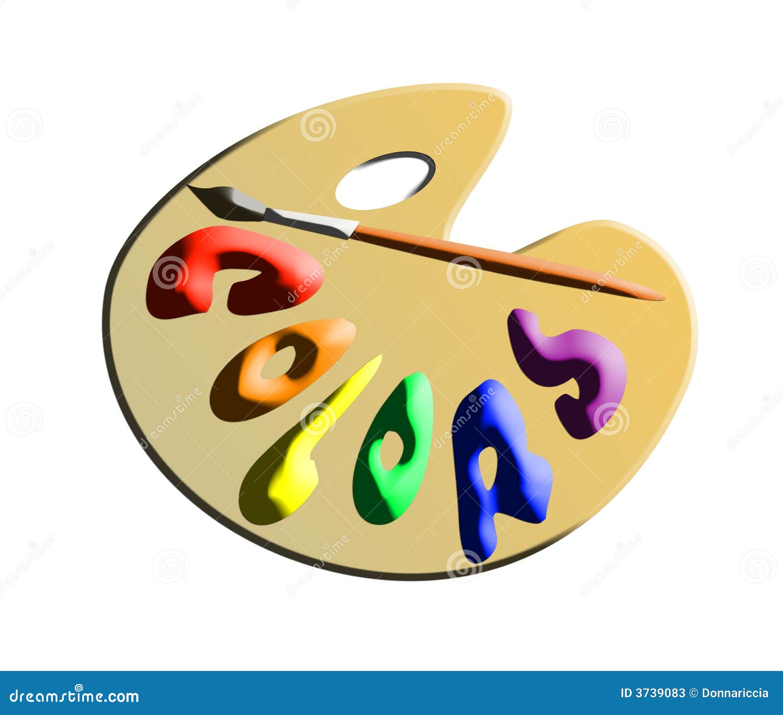 RGB Palette and Paint Brush Stock Illustration - Illustration of logo ...