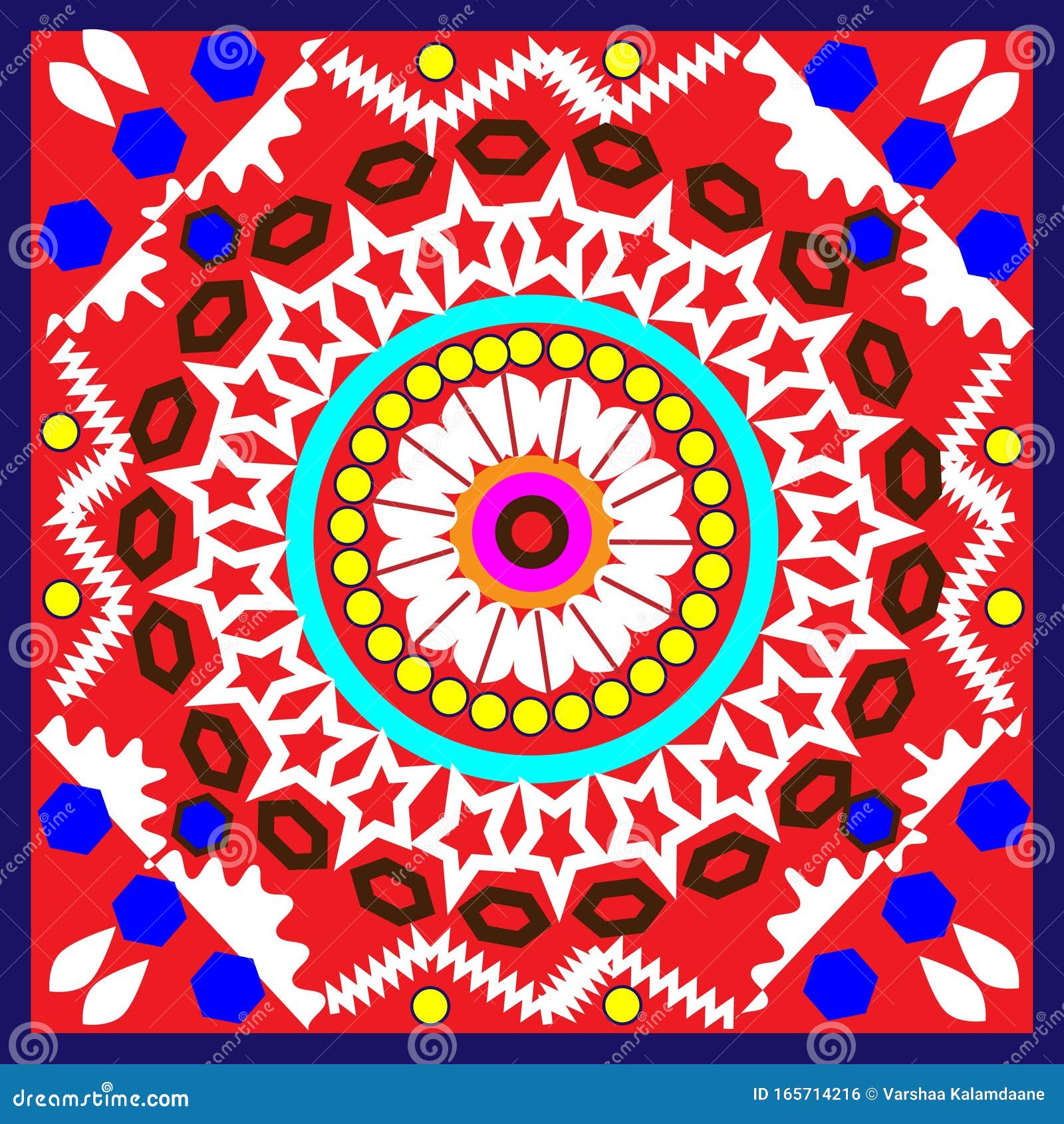 Rgb Red Color Background Texture Design 7, Using Diffrent Shapes And ...