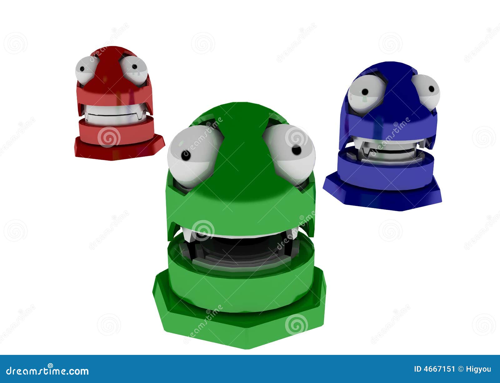 RGB Robot Toys stock illustration. Illustration of cutout - 4667151