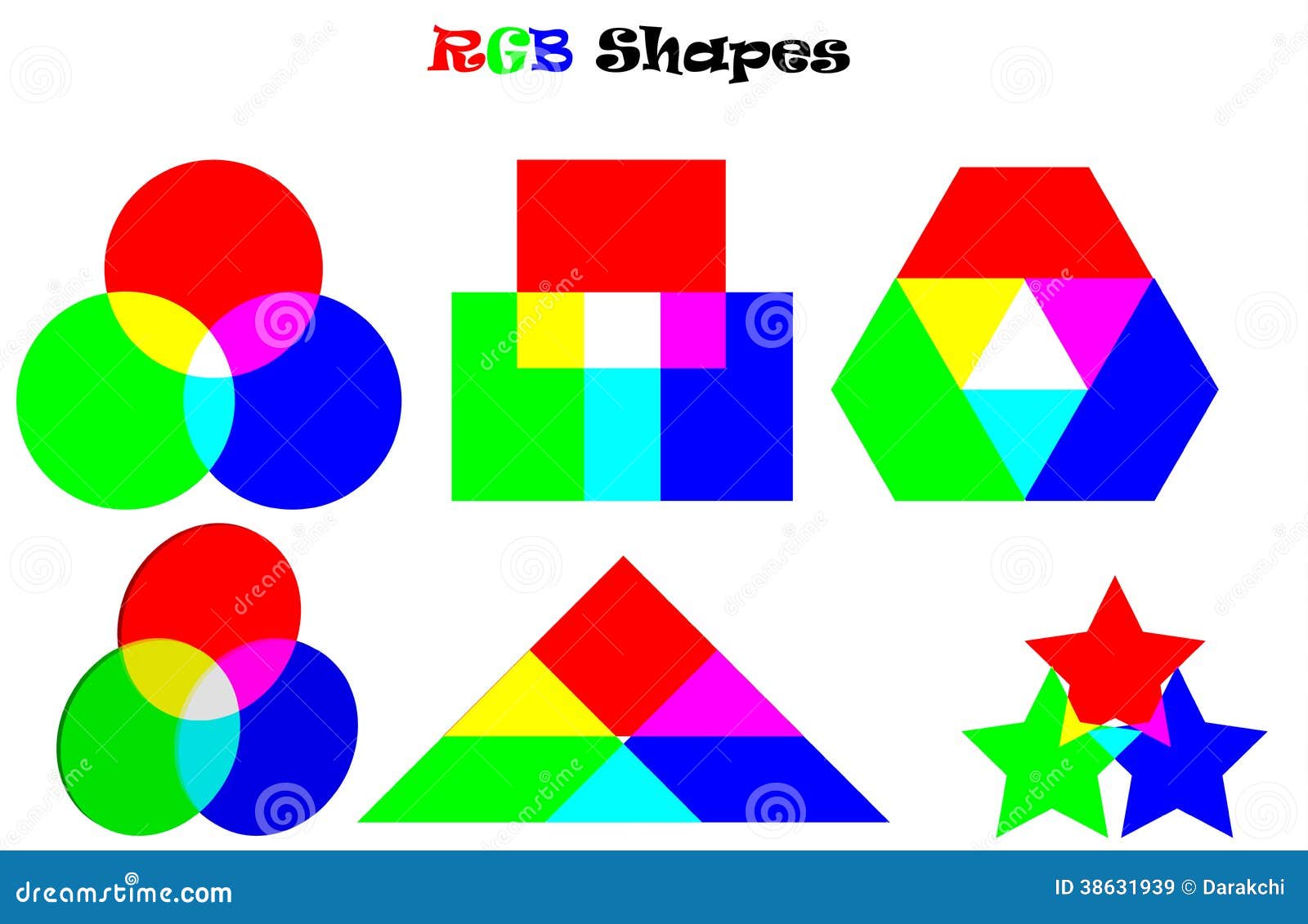 RGB Shapes stock vector. Illustration of colorblindness - 38631939