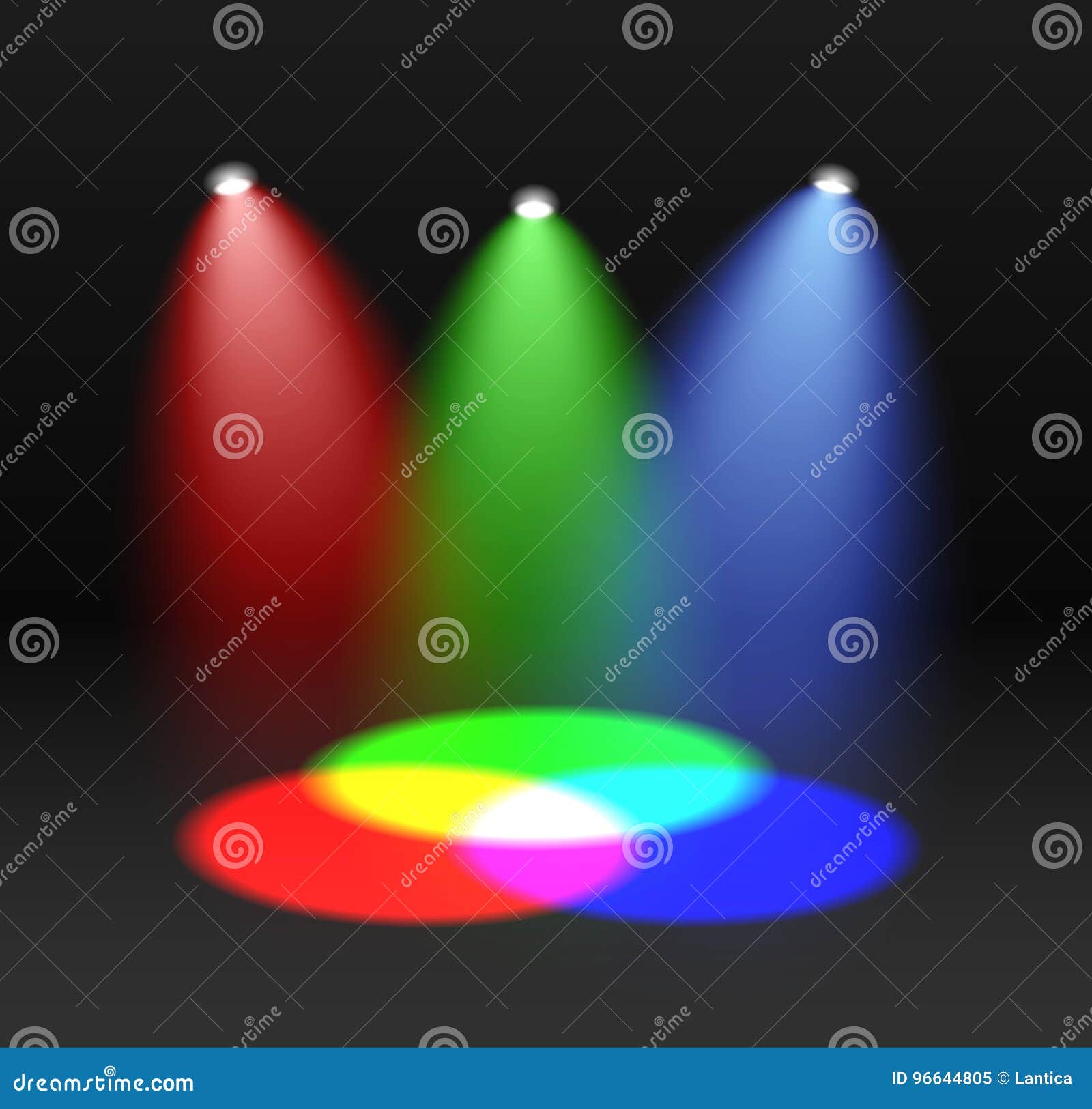 RGB Spectrum, Red Green Blue Color Mixing Design Stock Vector ...