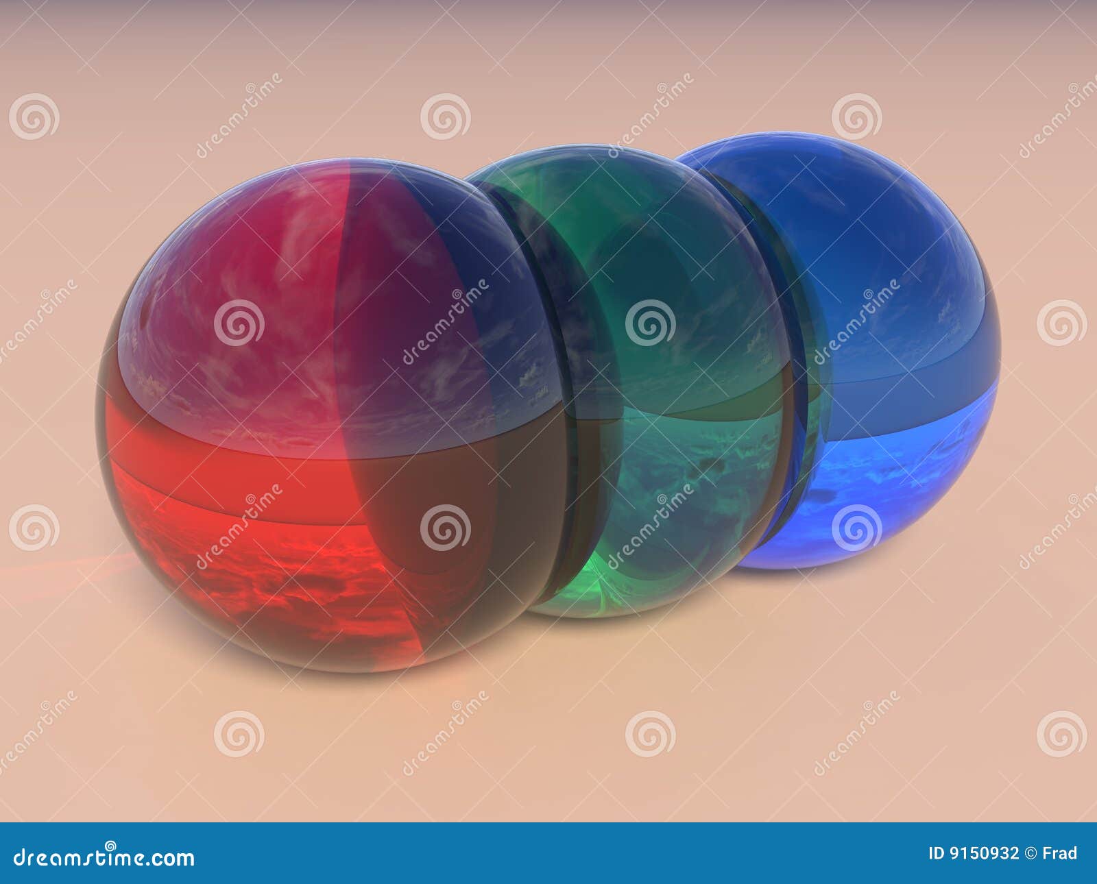 RGB Spheres stock illustration. Illustration of bubbles - 9150932