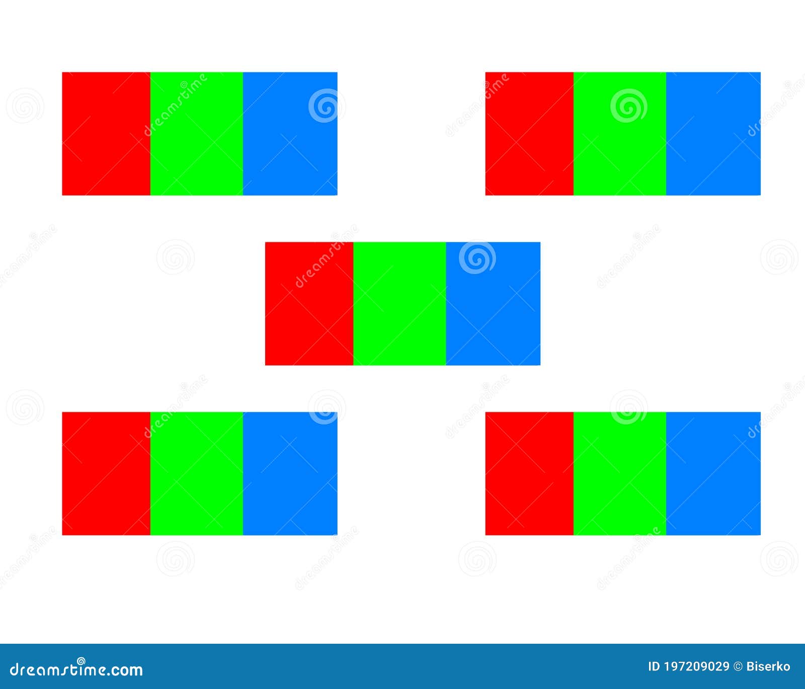 RGB Primary Colours Test Chart Stock Illustration - Illustration of ...