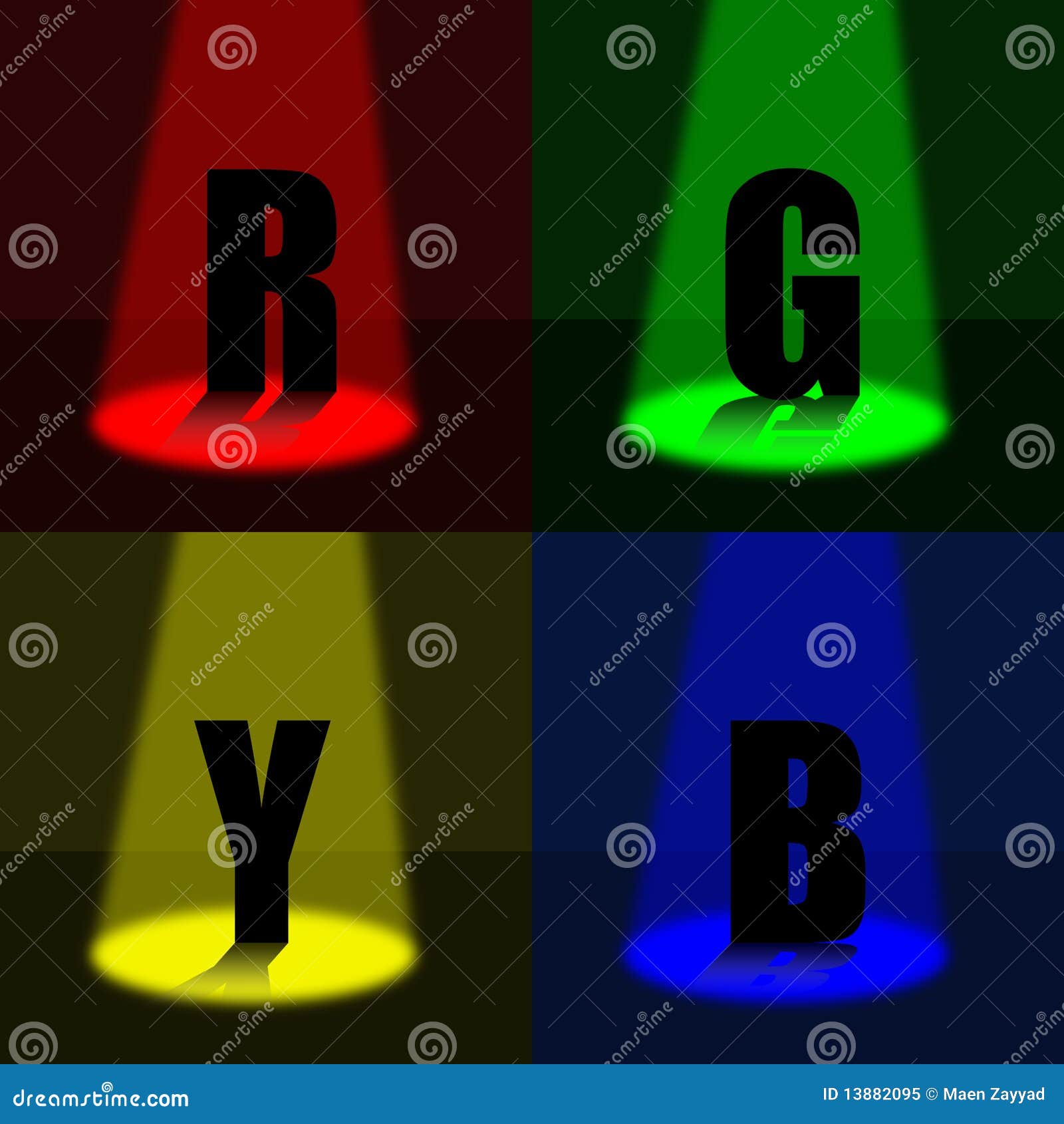 RGBY Presentation stock illustration. Illustration of basic - 13882095