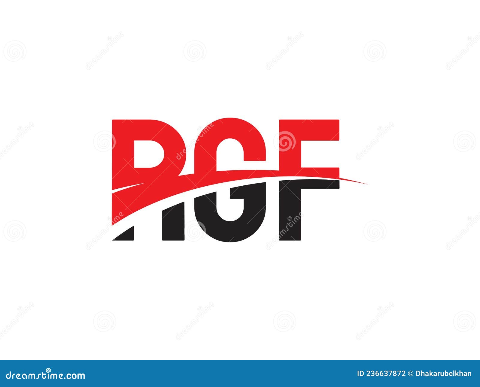 RGF Letter Initial Logo Design Vector Illustration Stock Vector ...