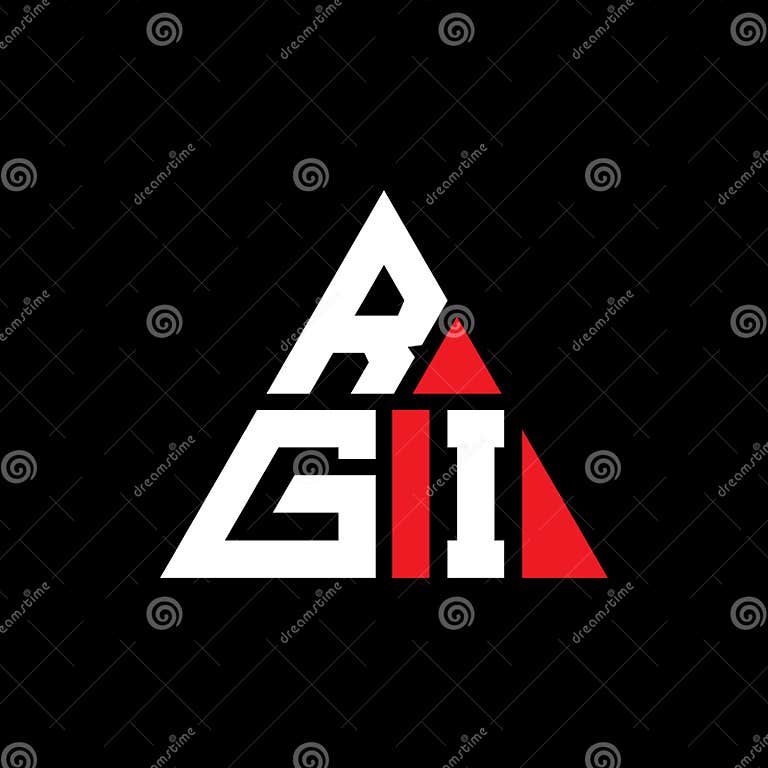 RGI Triangle Letter Logo Design with Triangle Shape. RGI Triangle Logo ...