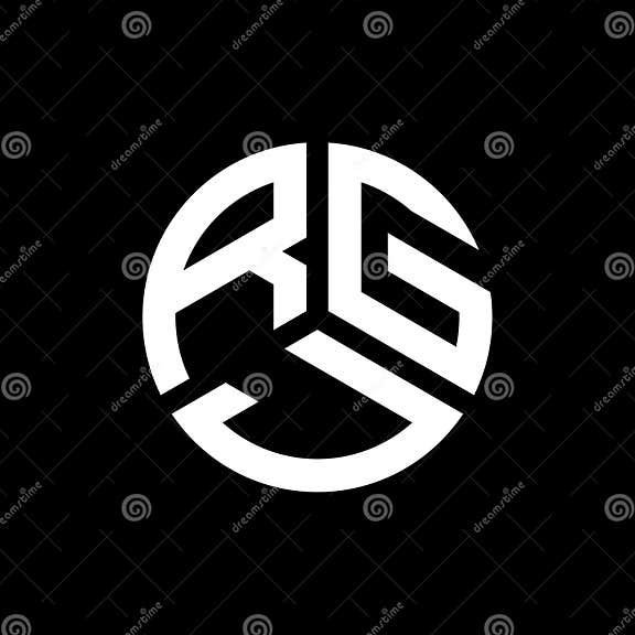 RGJ Letter Logo Design on Black Background. RGJ Creative Initials ...