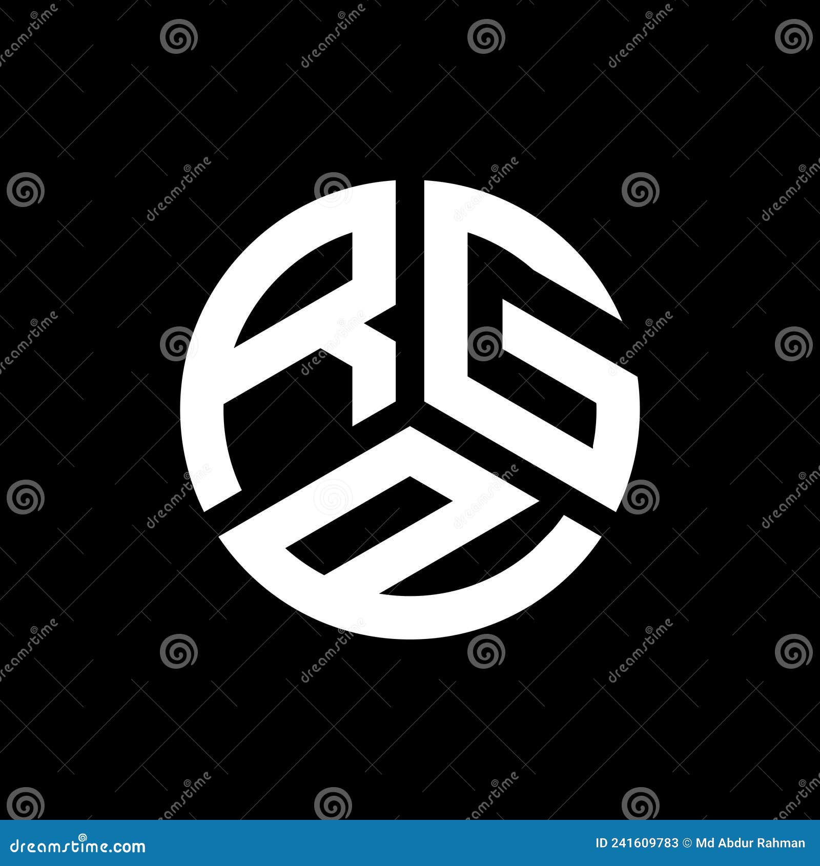 RGP Letter Logo Design on Black Background. RGP Creative Initials ...