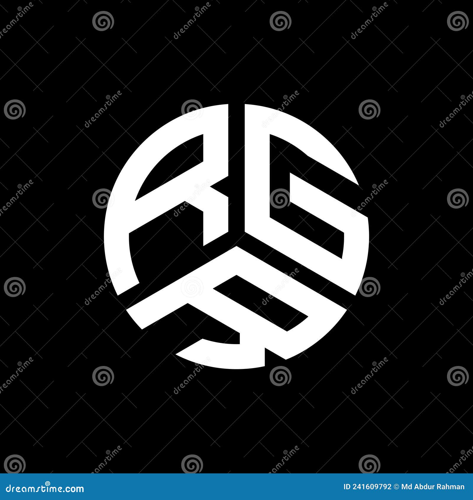RGR Letter Logo Design on Black Background. RGR Creative Initials ...