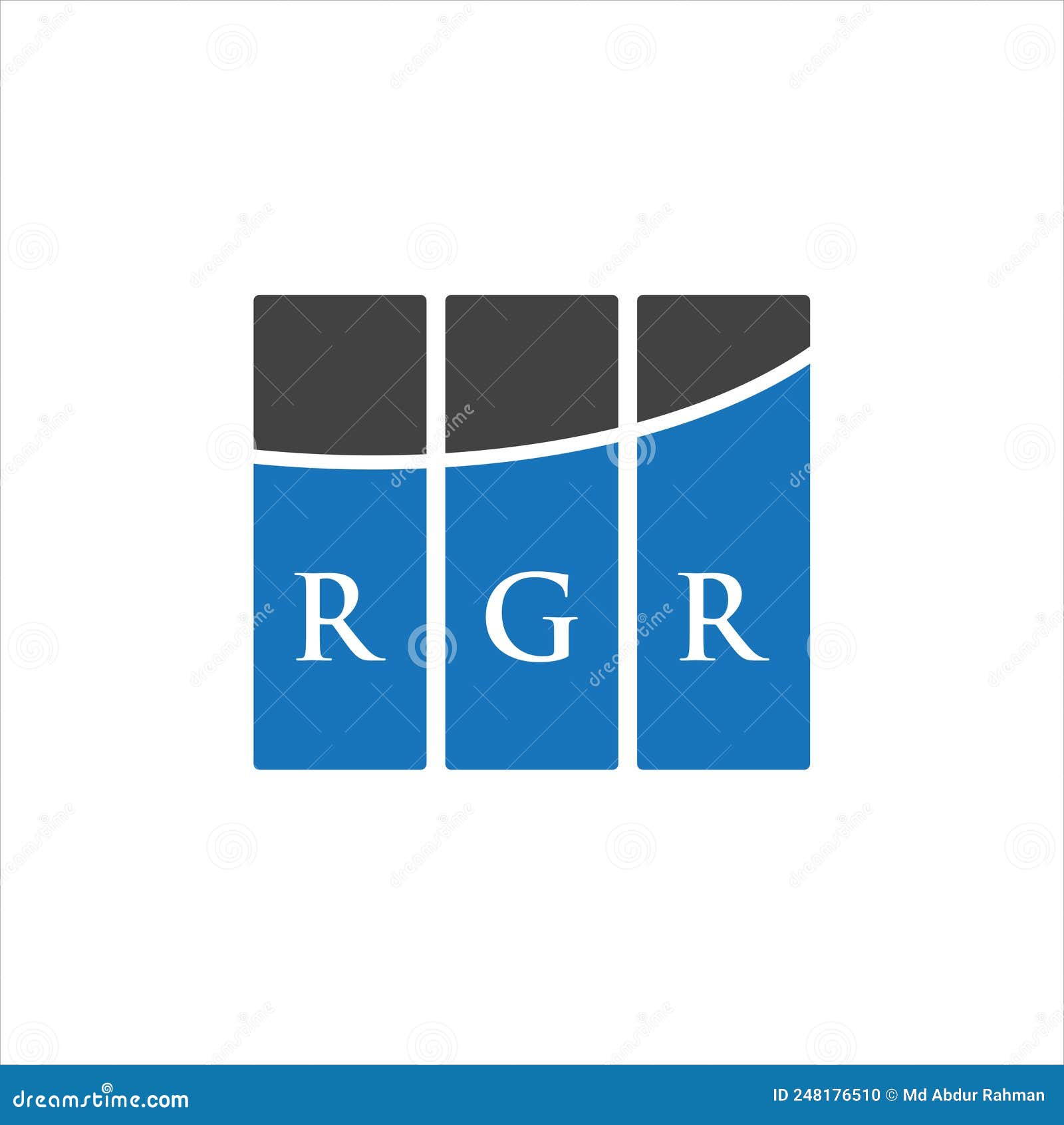 RGR Letter Logo Design on WHITE Background. RGR Creative Initials ...
