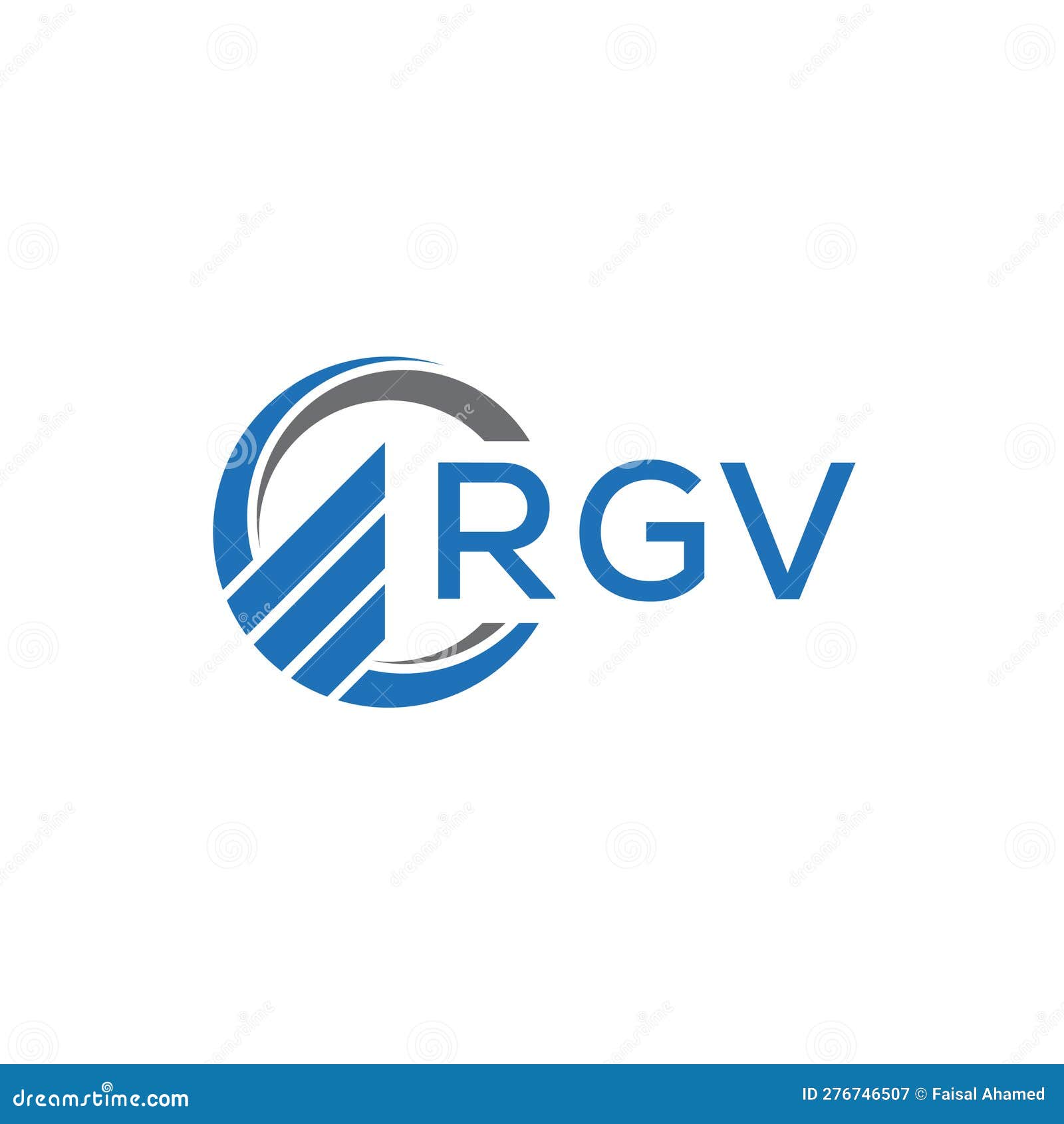 RGV Abstract Technology Logo Design on White Background. RGV Creative ...
