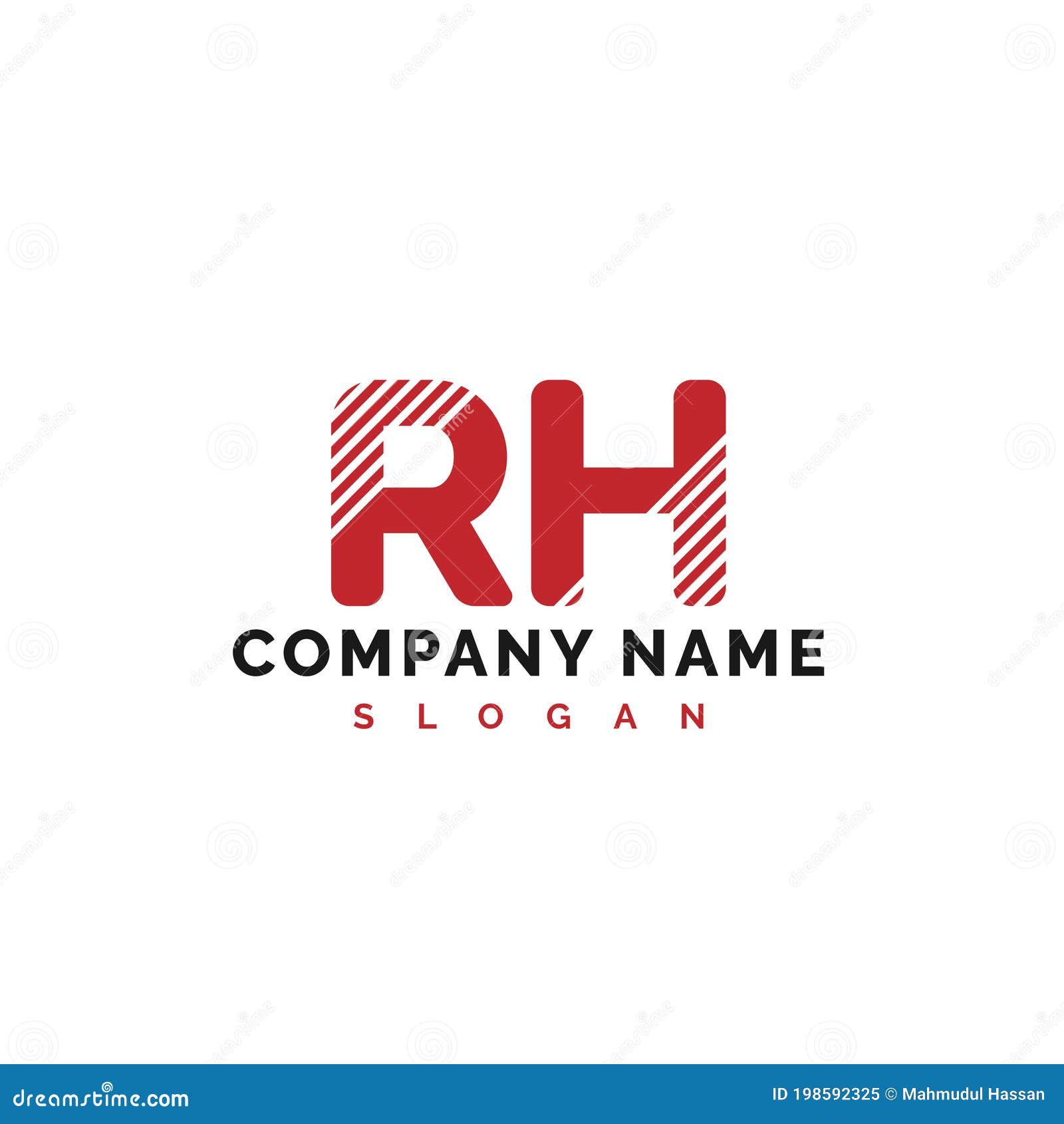 RH Letter Logo Design. RH Letter Logo Vector Illustration - Vector ...