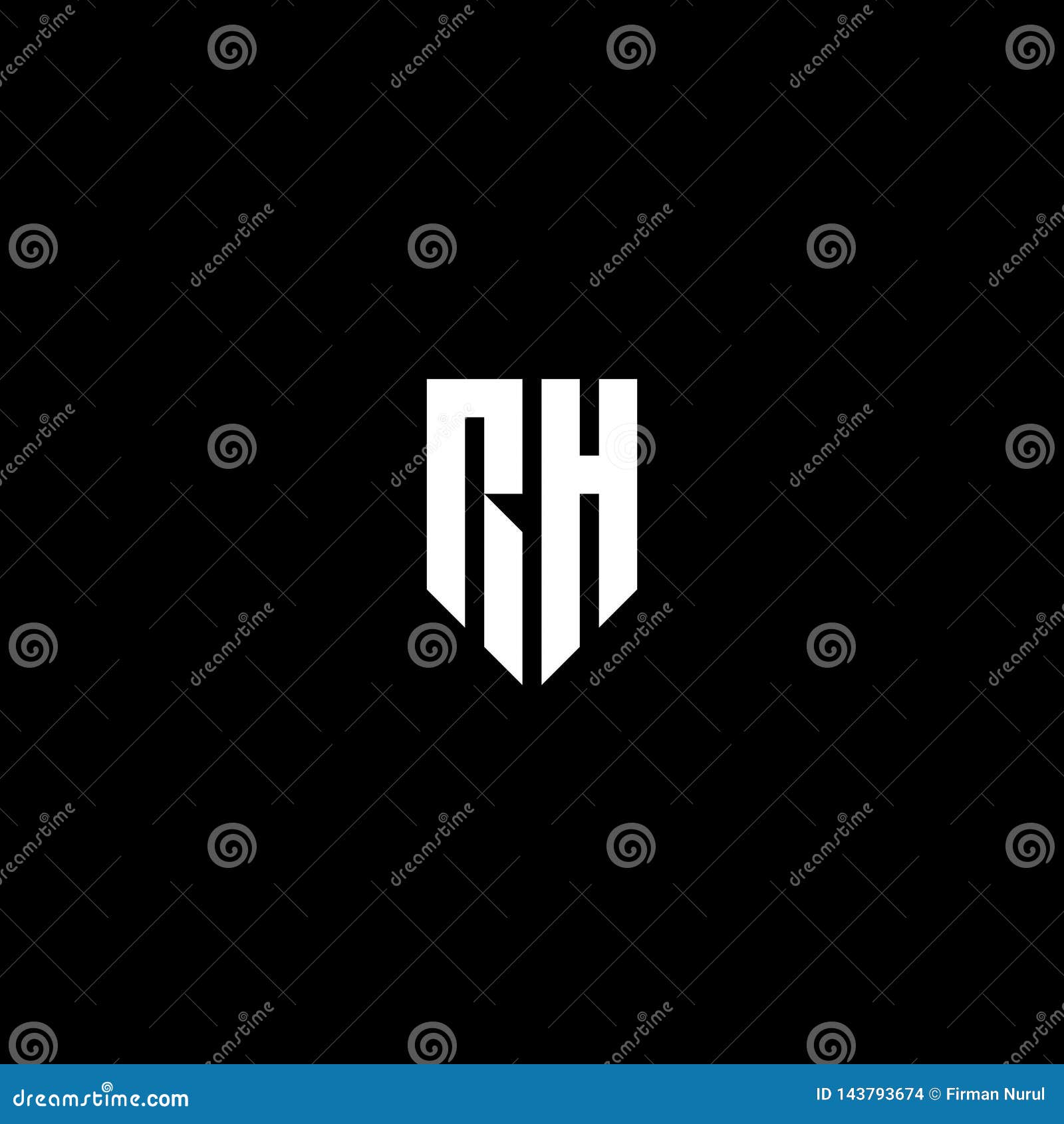 RH Letter Logo Template Vector Stock Vector - Illustration of icon ...