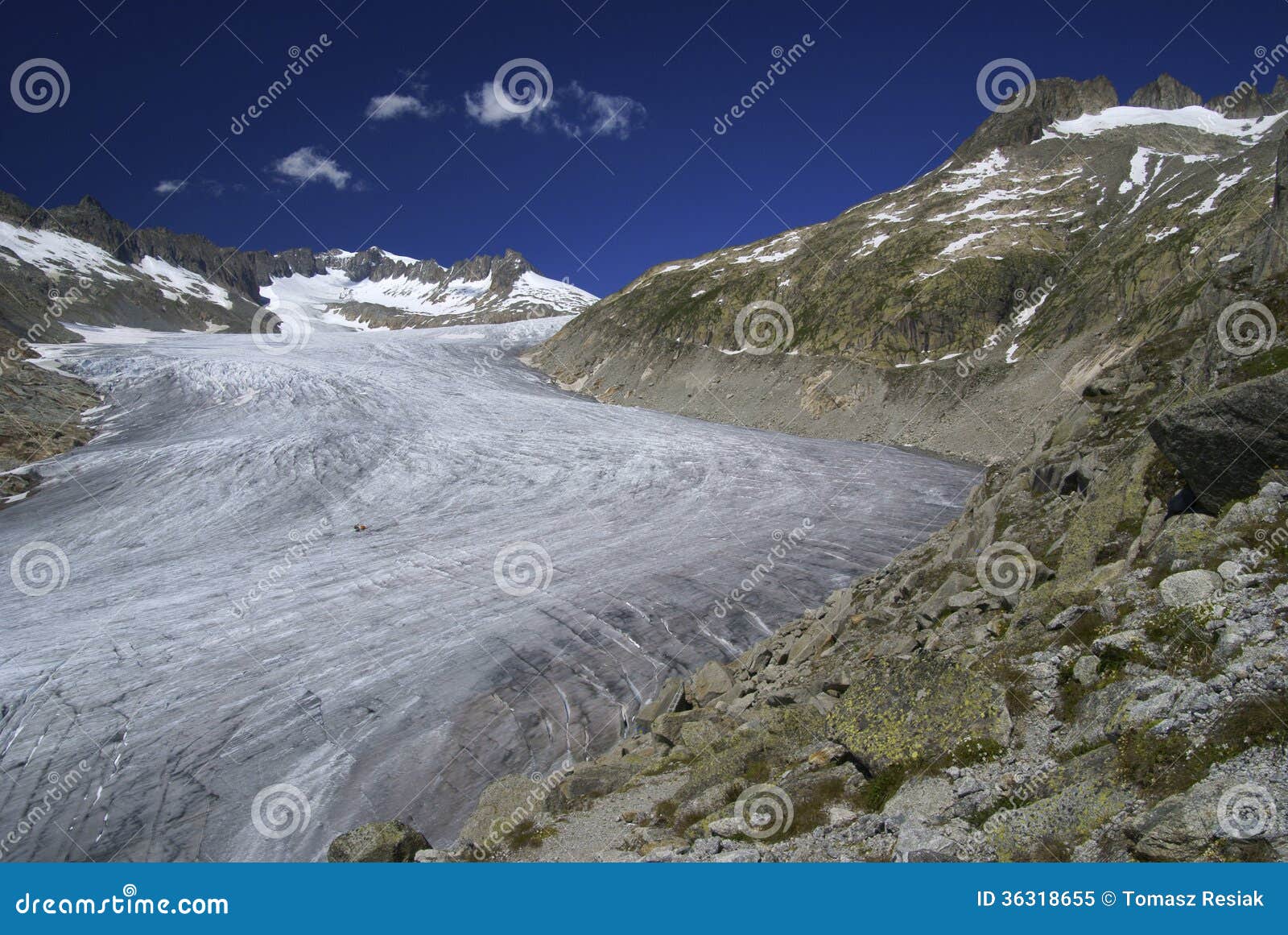 RhÃ´ne Glacier stock image. Image of climbing, exploration - 36318655