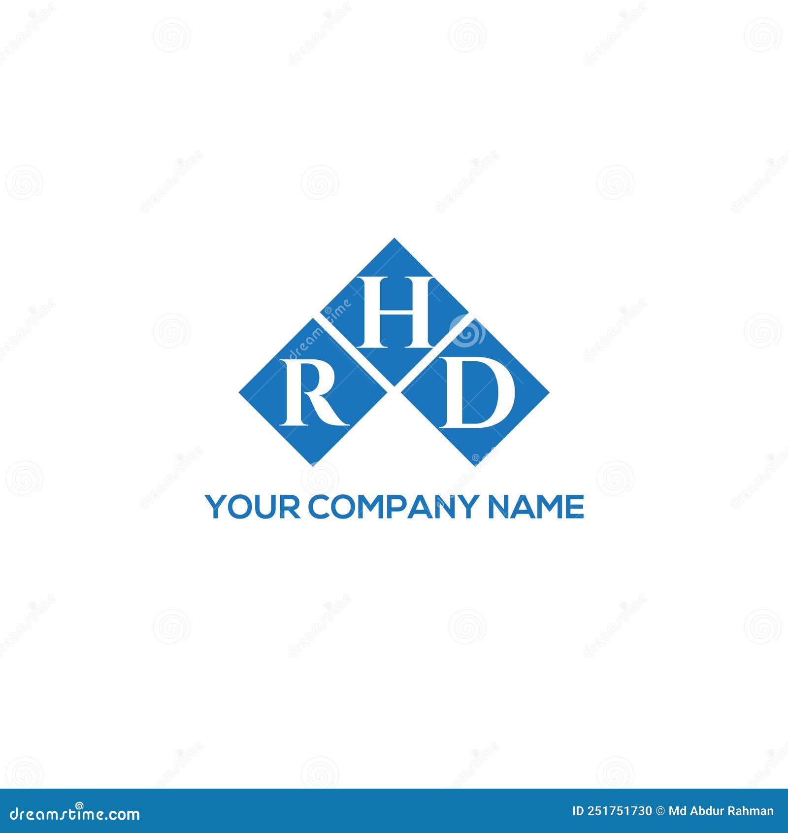 RHD Letter Logo Design On WHITE Background. RHD Creative Initials ...