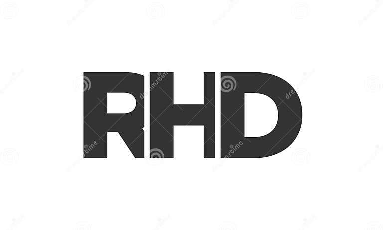 RHD Logo Design Template with Strong and Modern Bold Text. Initial ...