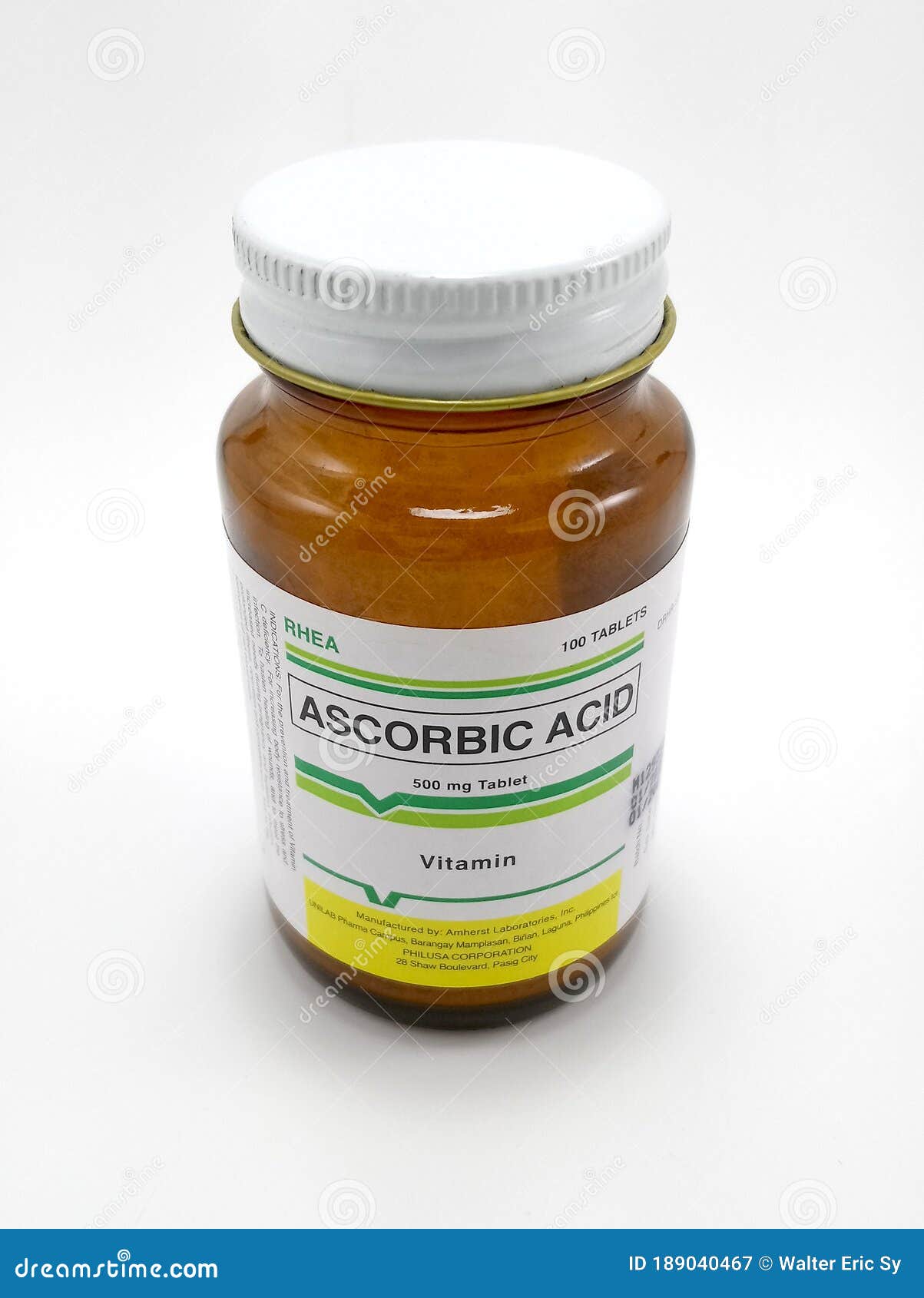 Rhea Ascorbic Acid Vitamin C Bottle in Manila, Philippines Editorial ...