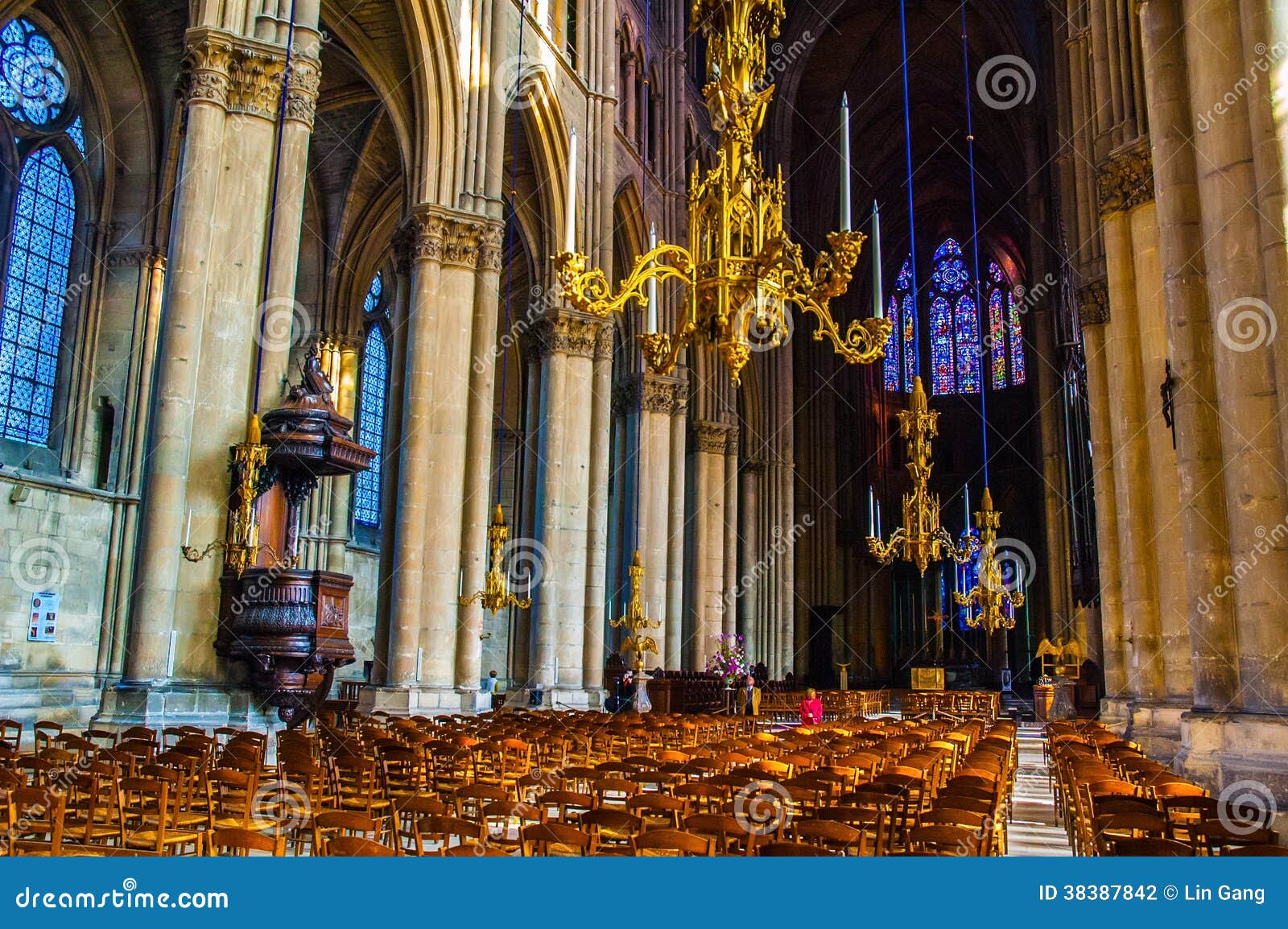 Rheims(Reims) Cathedral Scene Editorial Photography - Image of reims ...