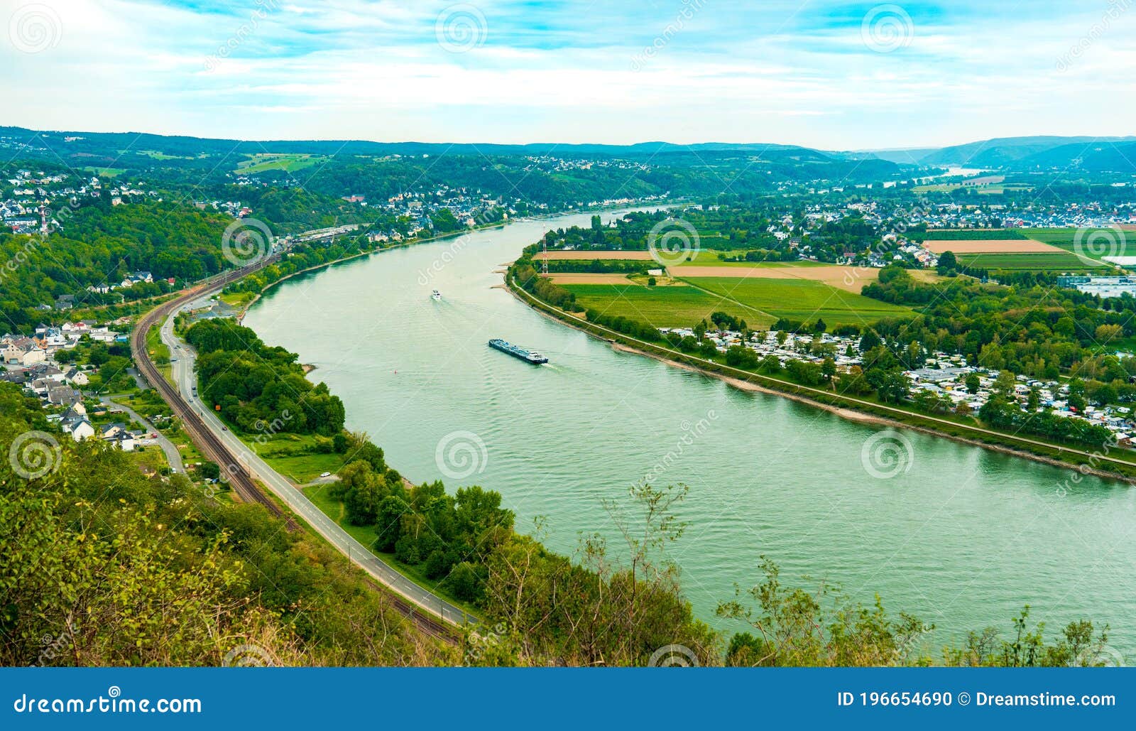 The rhein stock photo. Image of river, germany, green - 196654690