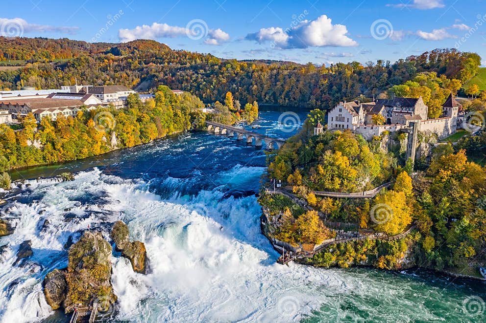 Rheinfall stock photo. Image of rhinefalls, flowing - 286218520