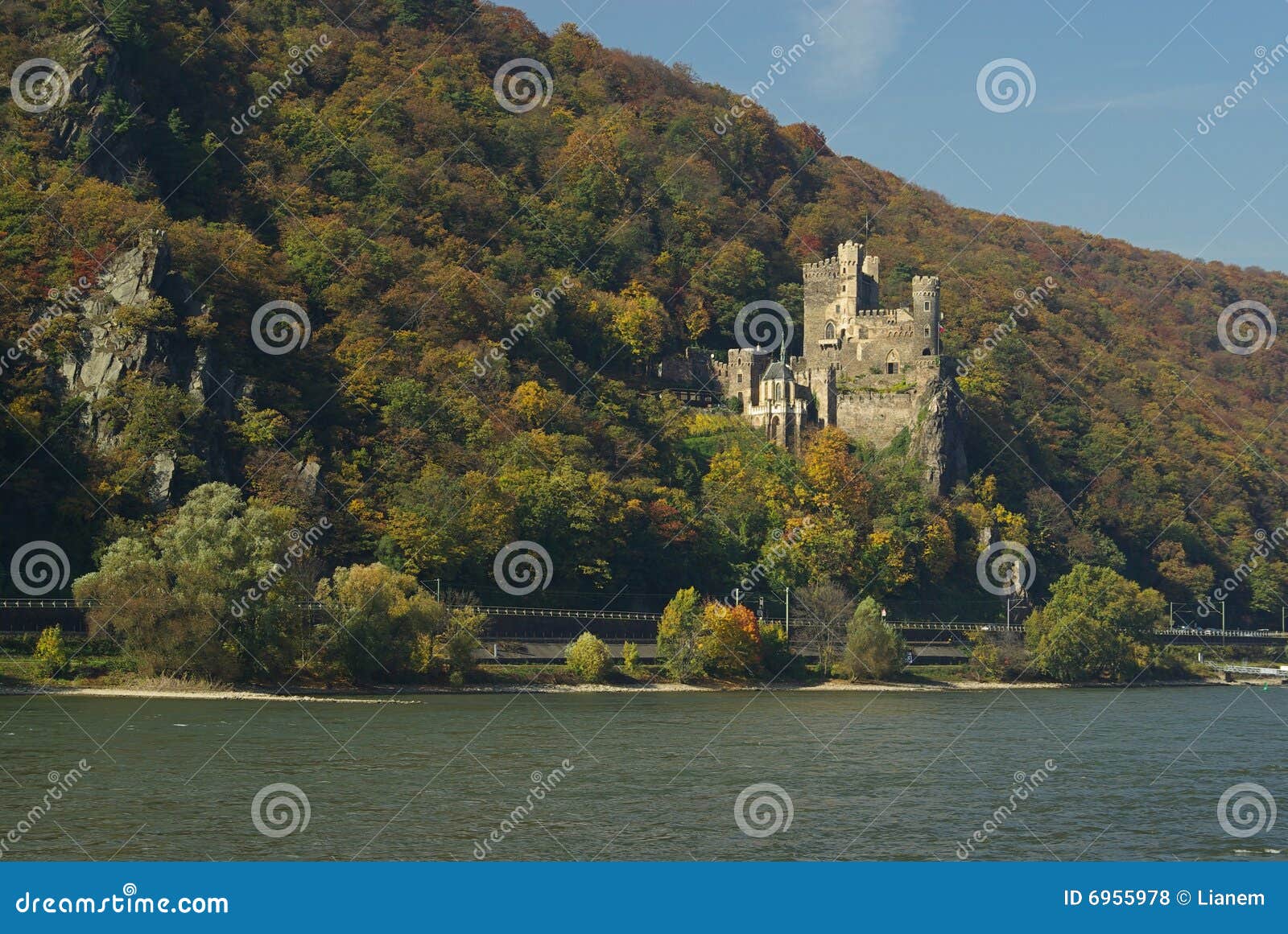 Rheinstein stock photo. Image of architecture, mountain - 6955978