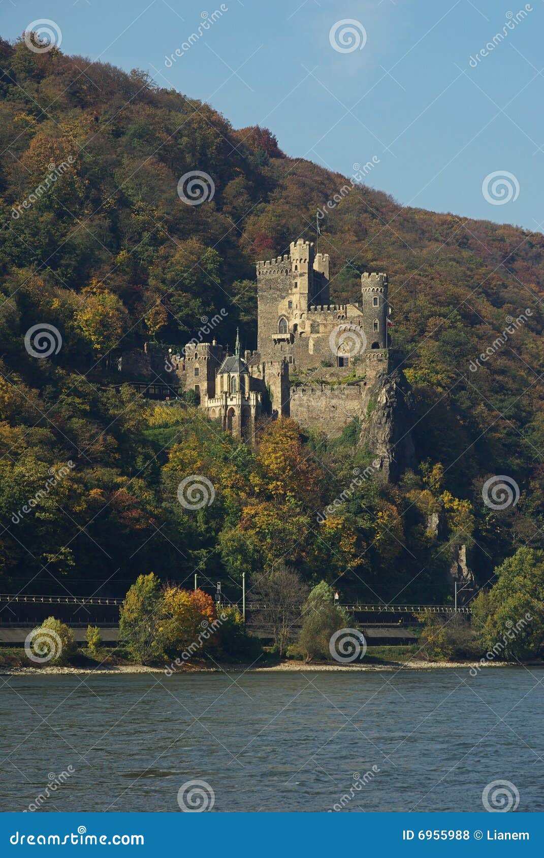 Rheinstein stock photo. Image of medieval, ruin, landmark - 6955988
