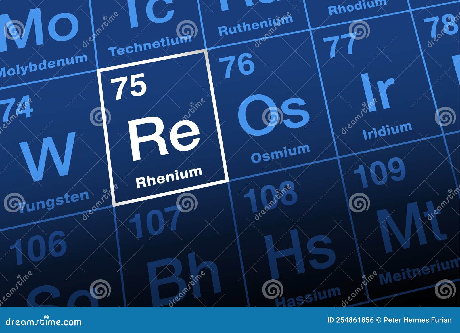 Rhenium Symbol. Chemical Element Of The Periodic Table. Vector Stock ...