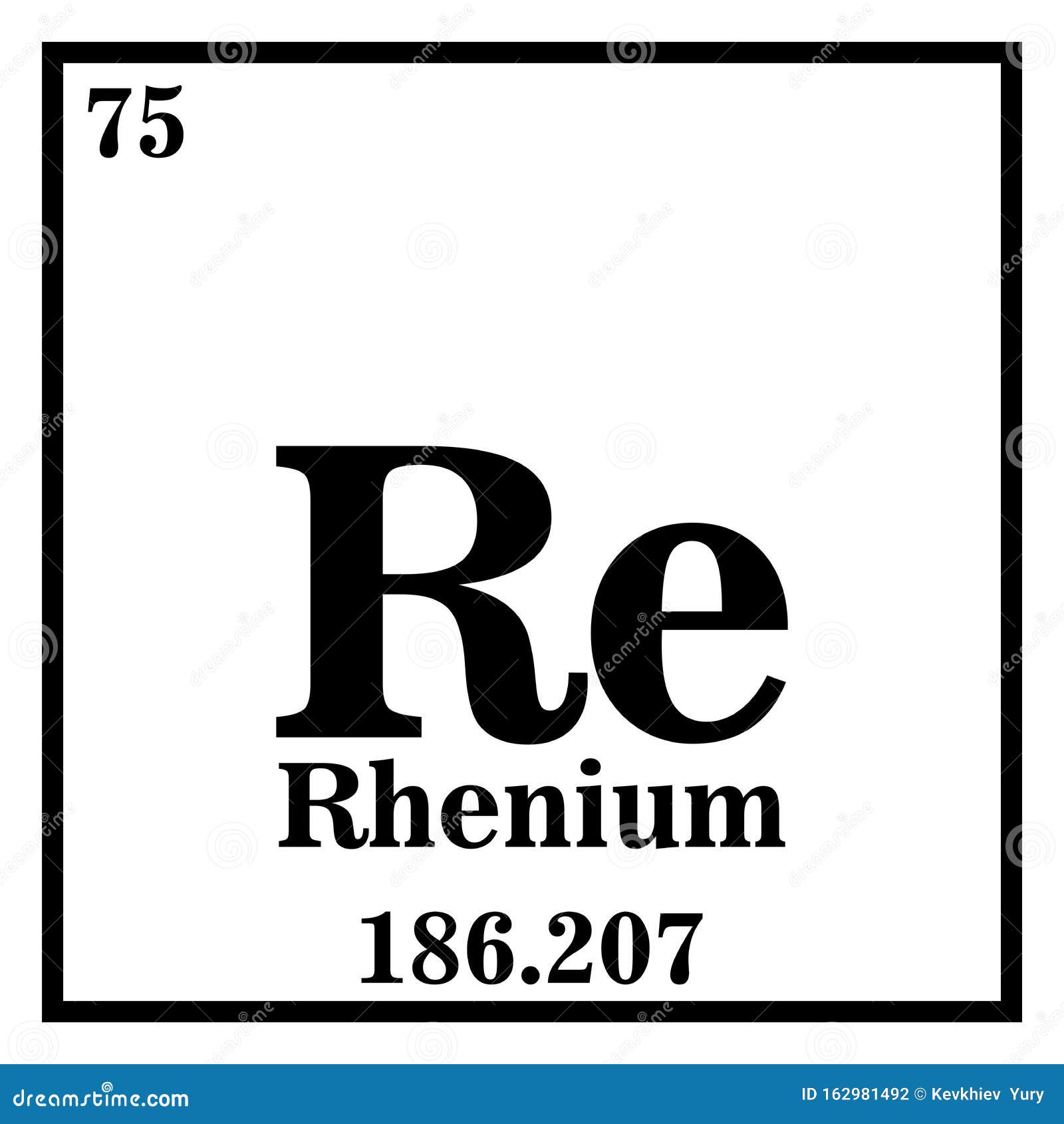 Rhenium Periodic Table of the Elements Vector Stock Vector ...
