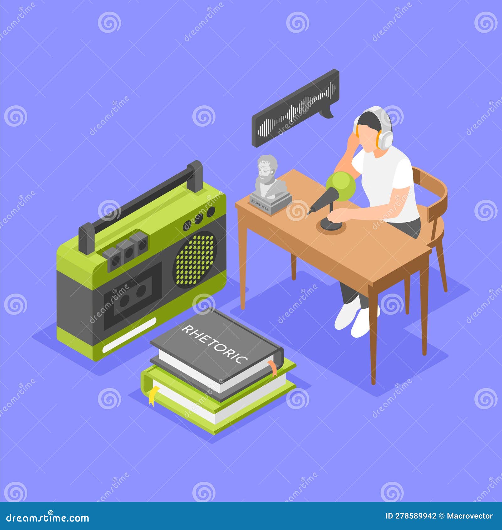 Rhetoric Isometric Background Stock Vector - Illustration of design ...