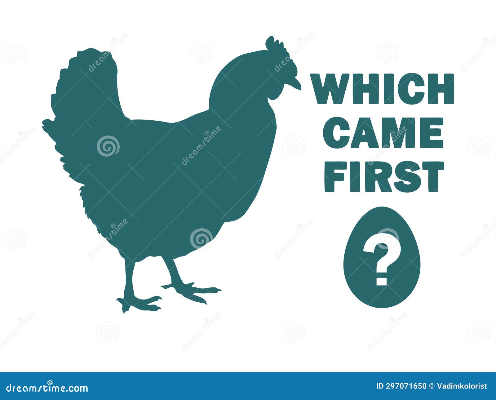 Rhetorical Question of Who Came First. Stock Illustration ...