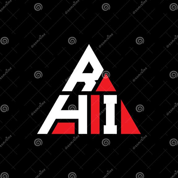 RHI Triangle Letter Logo Design with Triangle Shape. RHI Triangle Logo ...