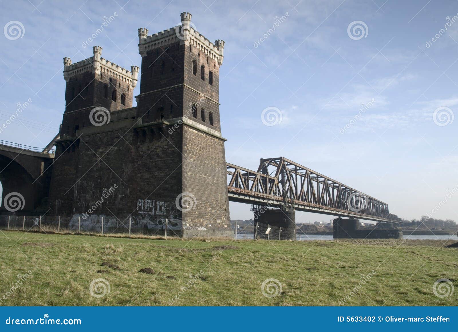 Rhine bridge detail stock photo. Image of iron, sunshine - 5633402