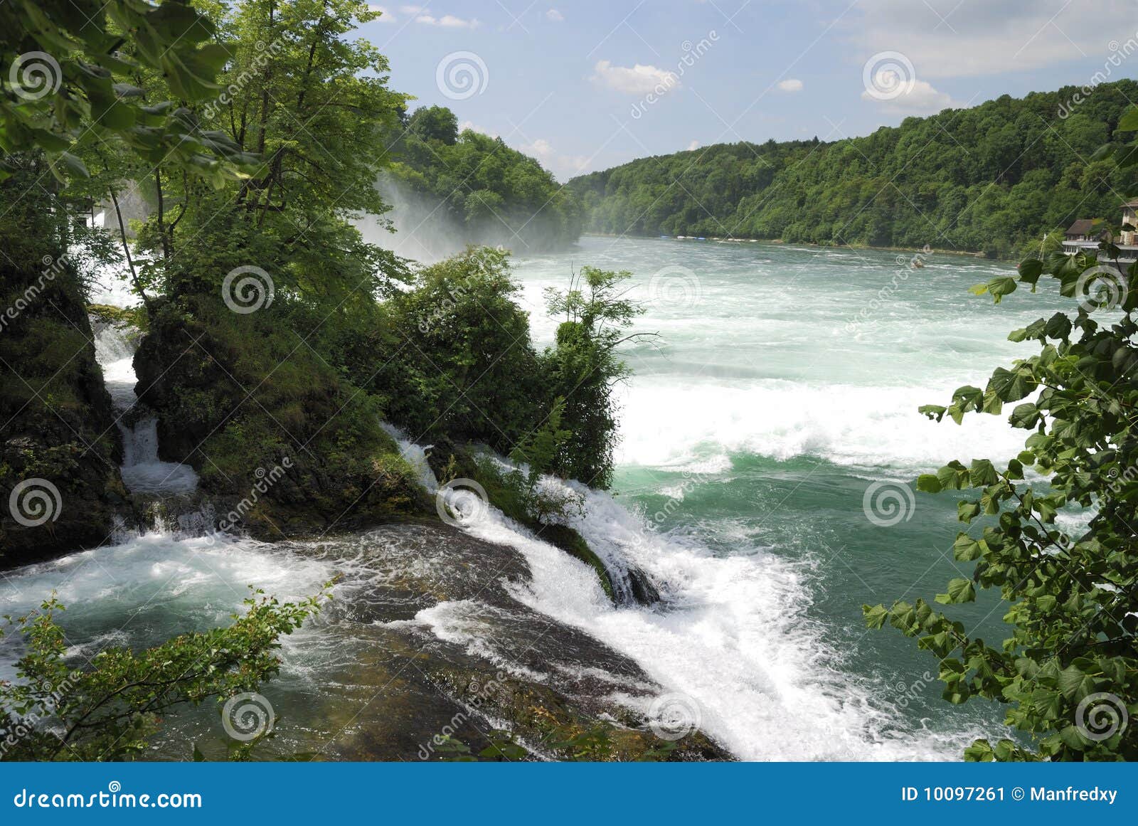 Rhine Falls stock image. Image of waterfall, rhein, force - 10097261