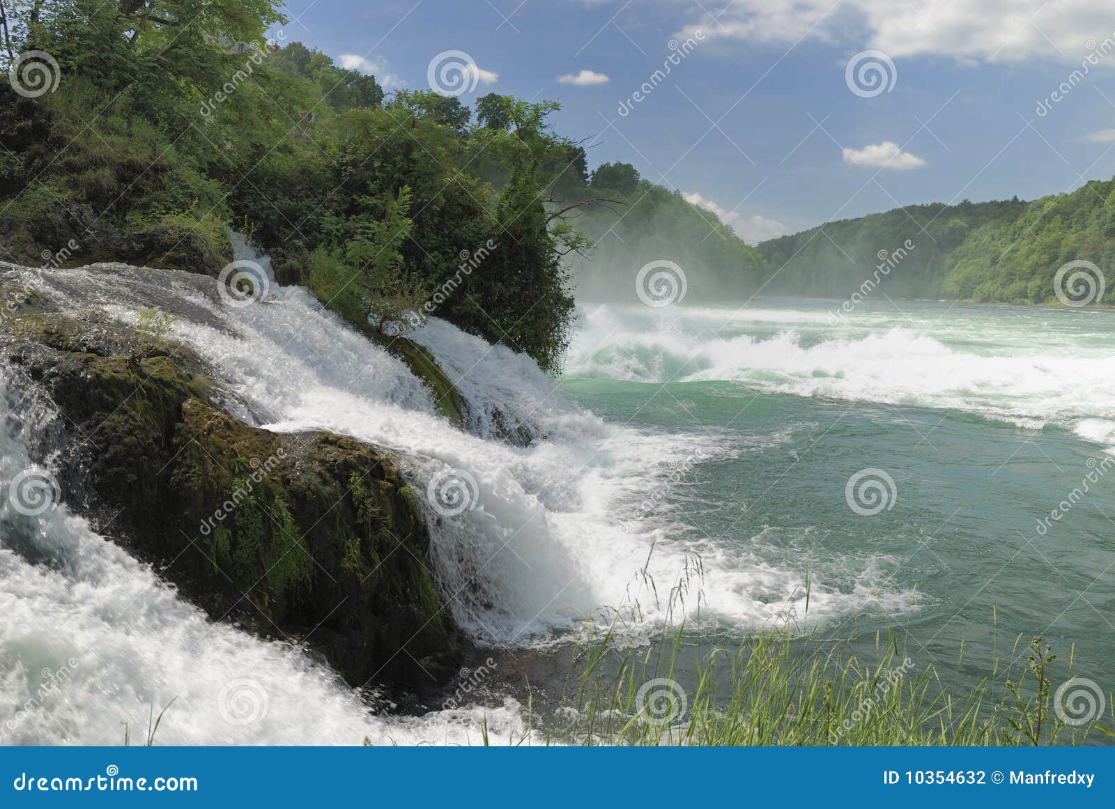 Rhine Falls stock photo. Image of rhein, waterfall, stream - 10354632