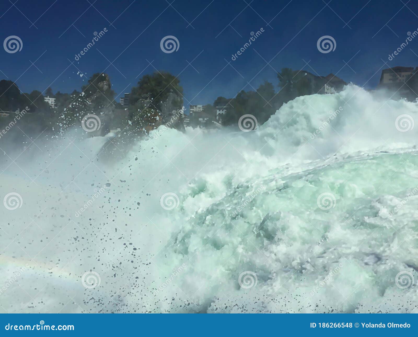 Rhine Falls or Rheinfall, Strong and Brave Waterfall in Switzerland ...