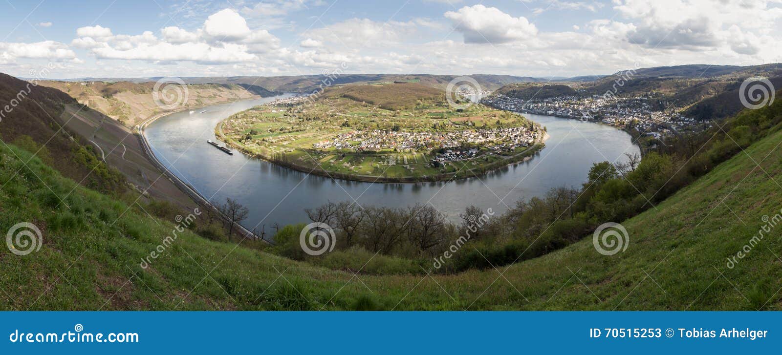 Rhine Loop Boppard Germany High Definition Panorama Stock Image - Image ...