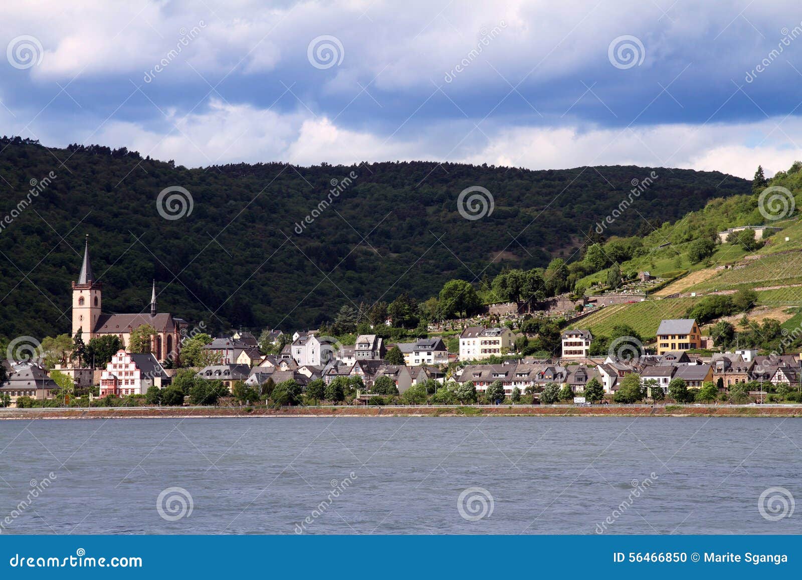 Rhine River View at St. Goar Stock Photo - Image of europe, river: 56466850