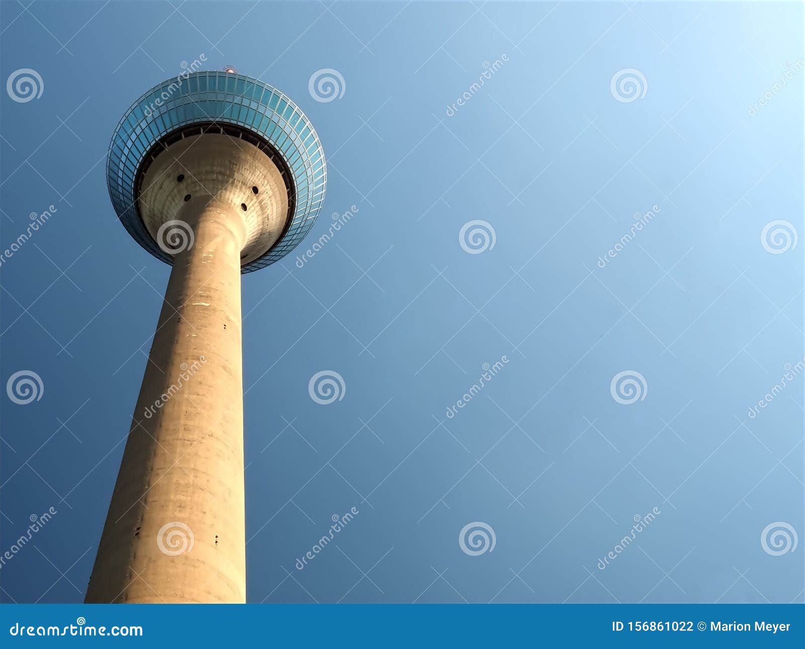 Rhine Tower in Duesseldorf in Front of Blue Sky Editorial Photography ...