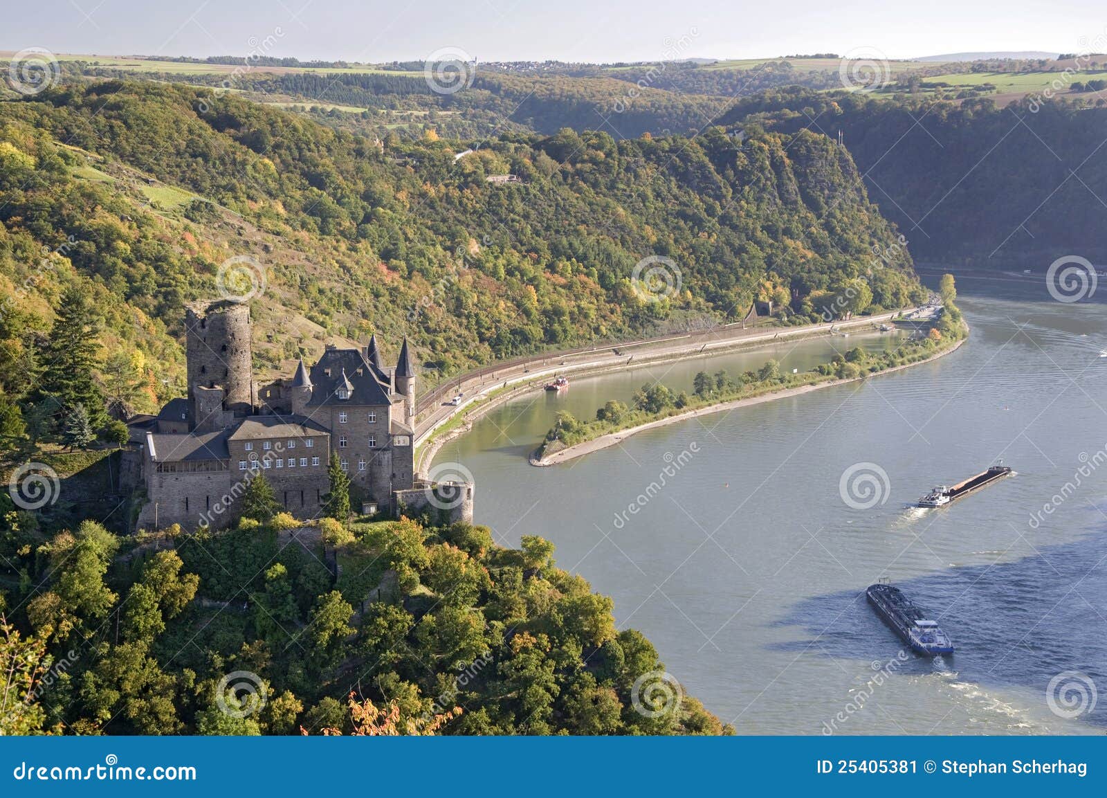 Rhine Valley, Germany stock image. Image of vineyard - 25405381