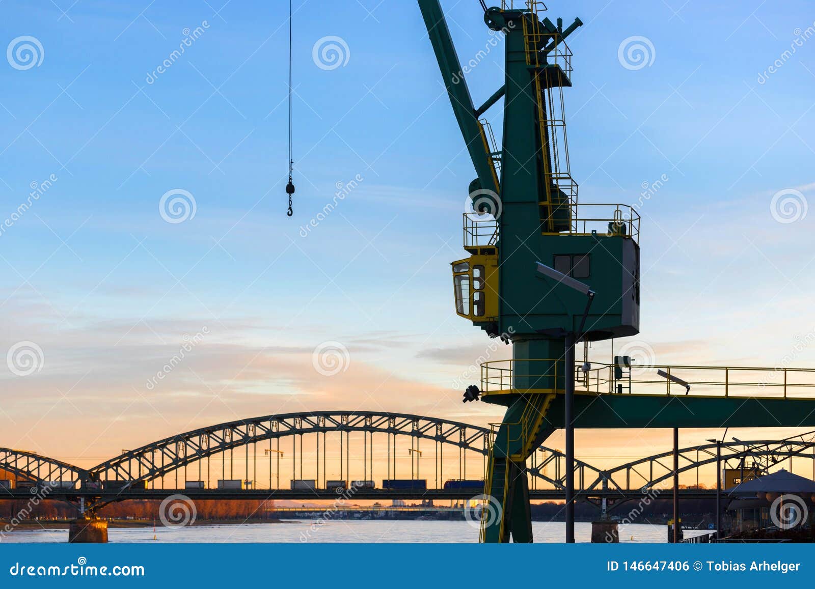 Rhiner River Evening View in Cologne Germany Editorial Photo - Image of ...