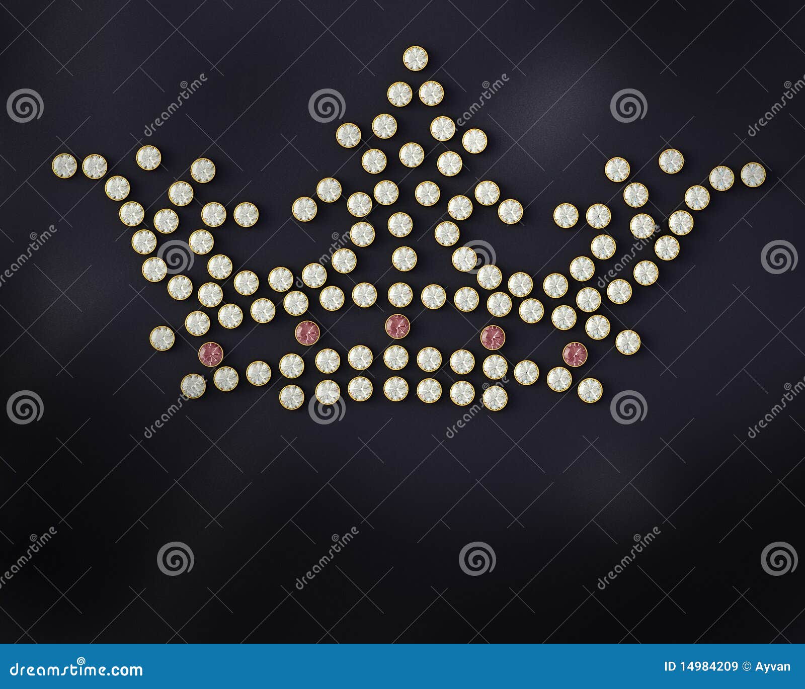 Rhinestone or Crystal Crown Stock Illustration - Illustration of design ...