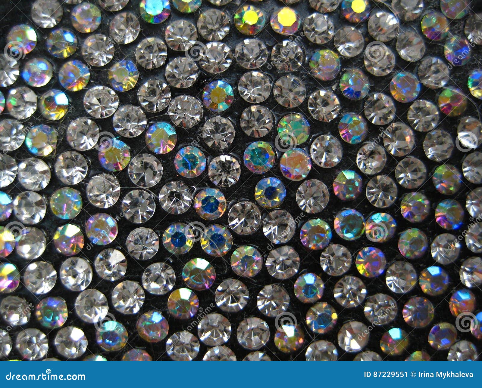 Rhinestones Closeup in Circle Stock Image - Image of pattern, texture ...