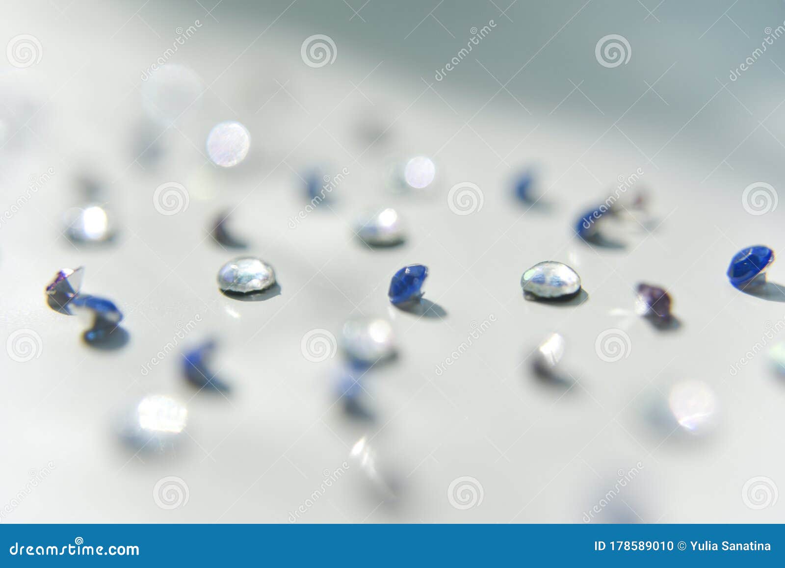 Rhinestones of Different Colors on the White Background Stock Photo ...
