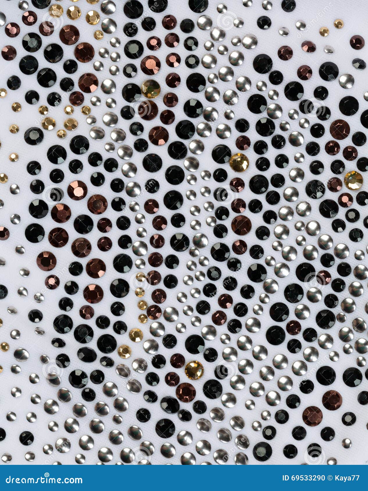 Rhinestones on Light Fabric Stock Photo - Image of isolated, jewel ...