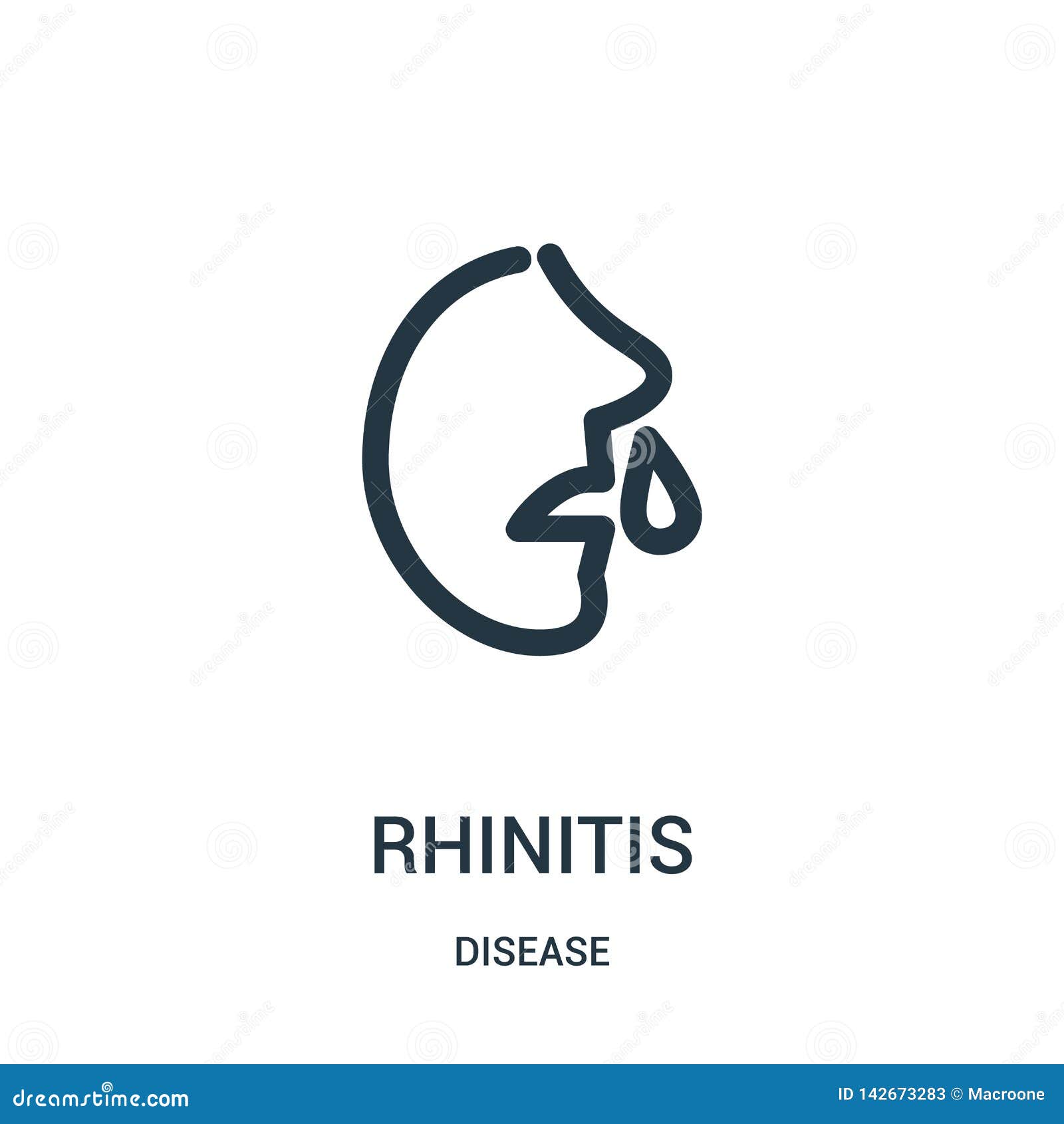 Rhinitis Icon Vector from Disease Collection. Thin Line Rhinitis ...