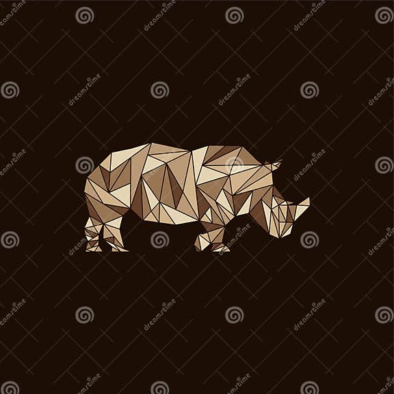 Rhino Animal Polygon Creative Design Stock Vector - Illustration of ...