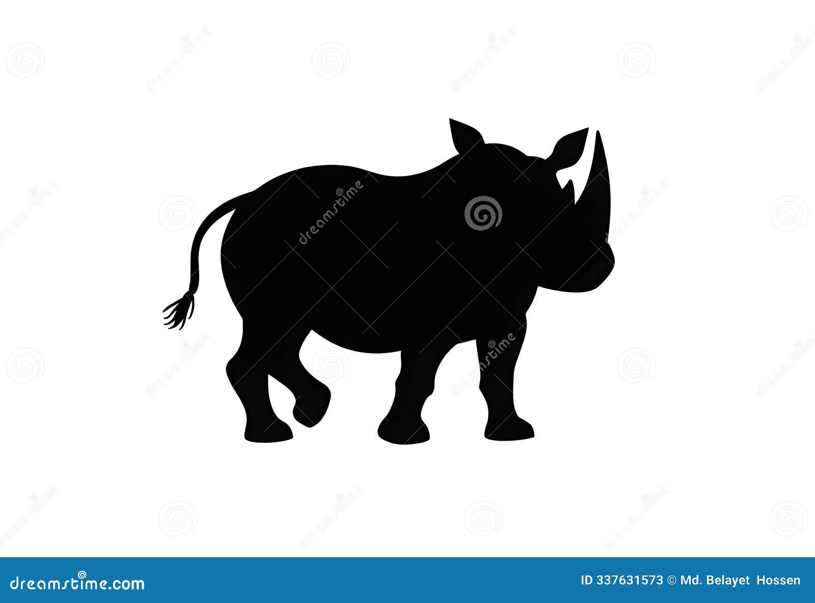 Rhino Black Colour Silhouette Vector Royalty-Free Stock Photography ...