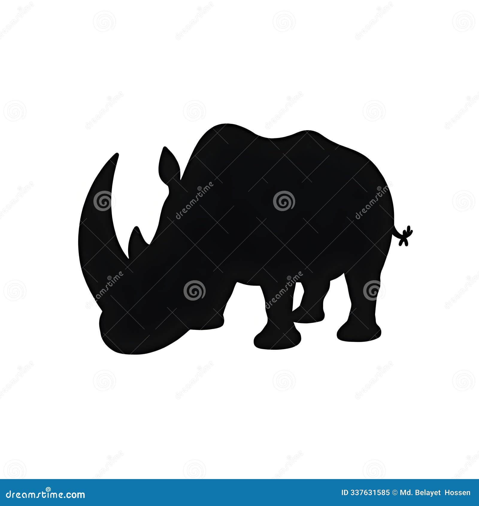 Rhino Black Colour Silhouette Vector Royalty-Free Stock Photography ...